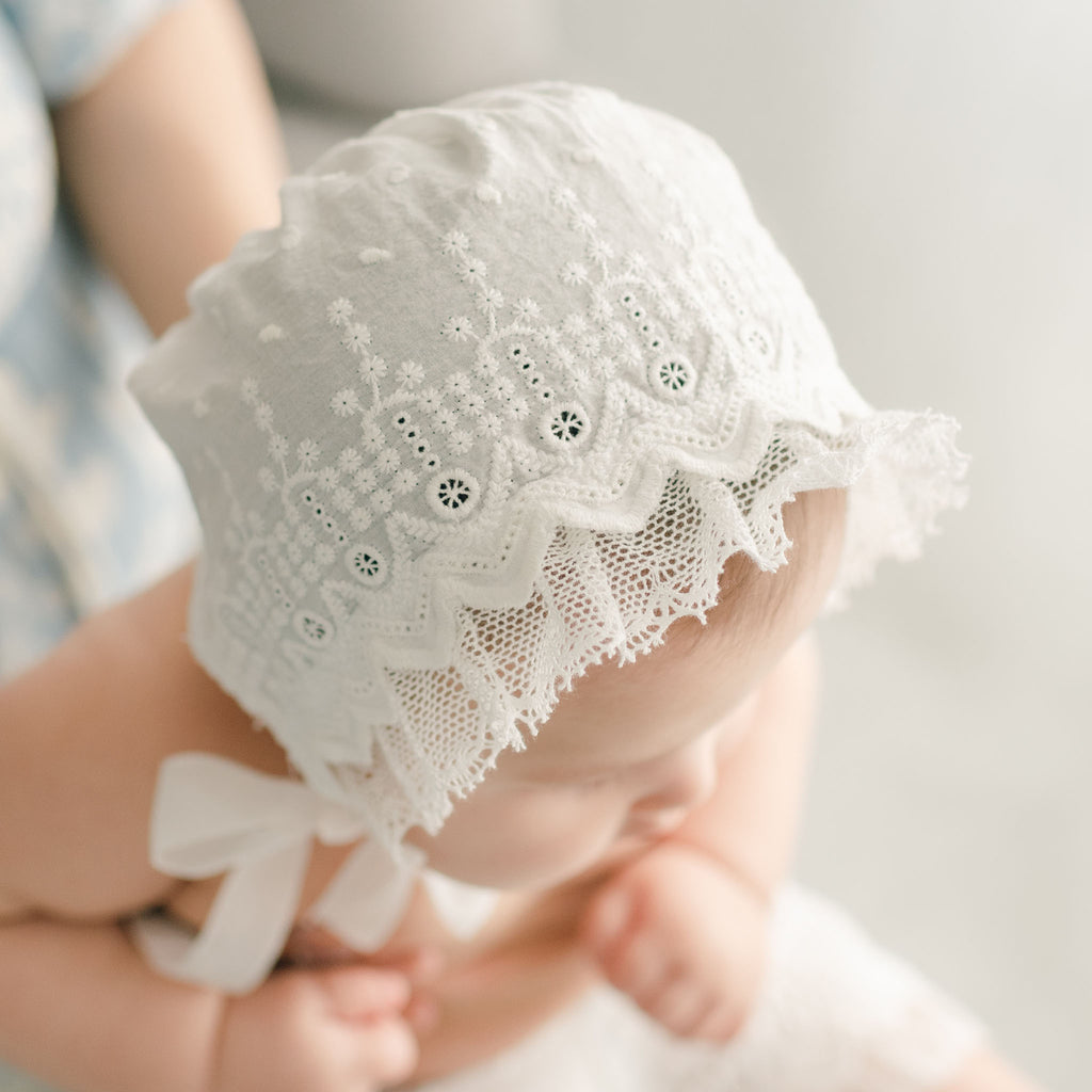 Emily Gown, Bloomers & Bonnet – Baby Beau and Belle