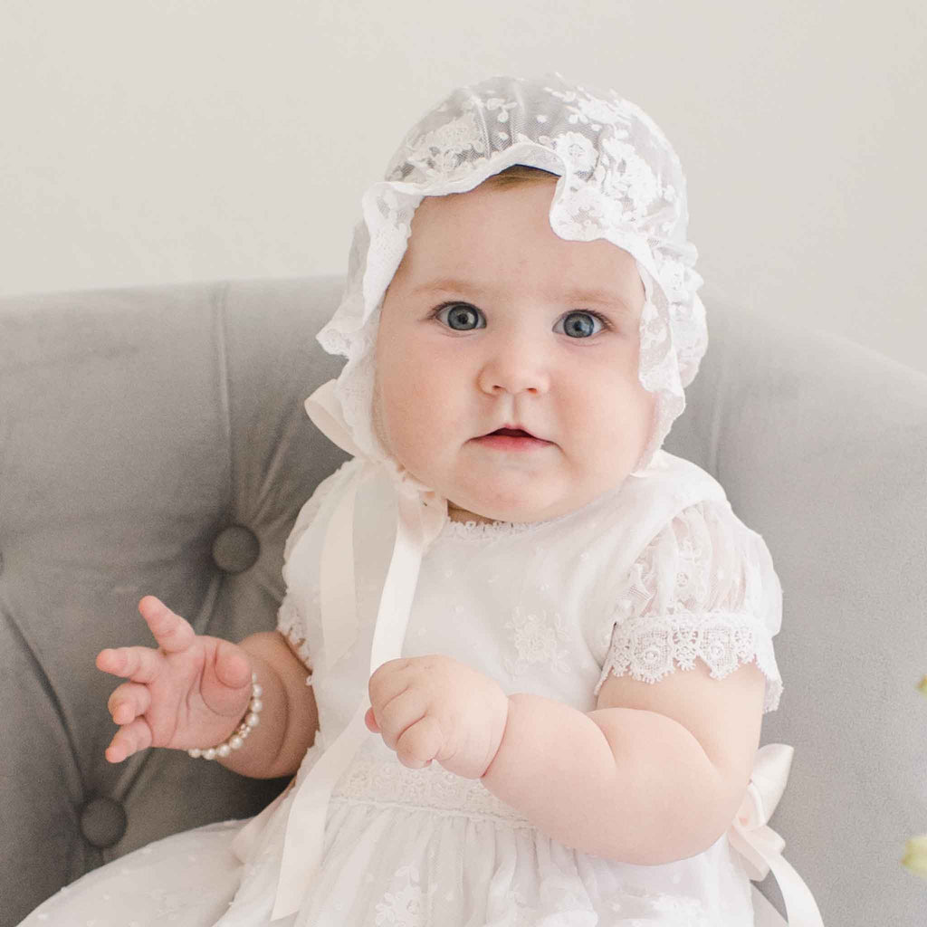 Baby Girl Bonnet - Melissa Sheer Bonnet – Baby Beau and Belle
