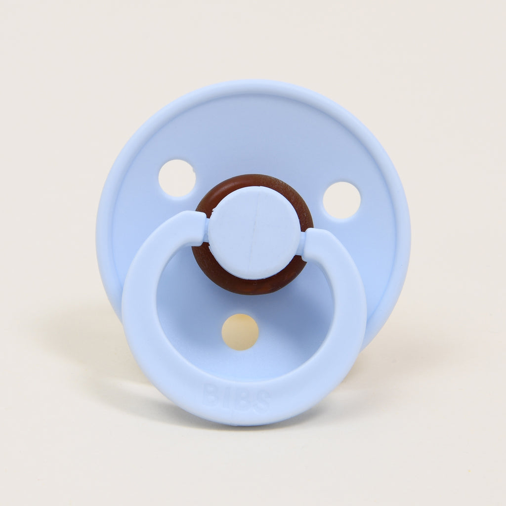 Bibs Pacifier Set | Baby Blue & Smoke – Baby Beau and Belle