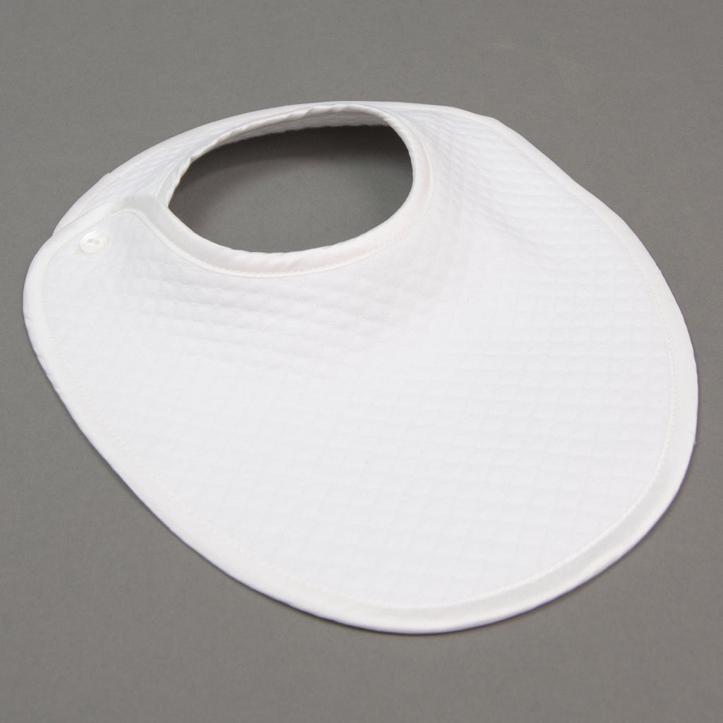 Classic White Cotton Baby Bib - Elijah – Baby Beau and Belle