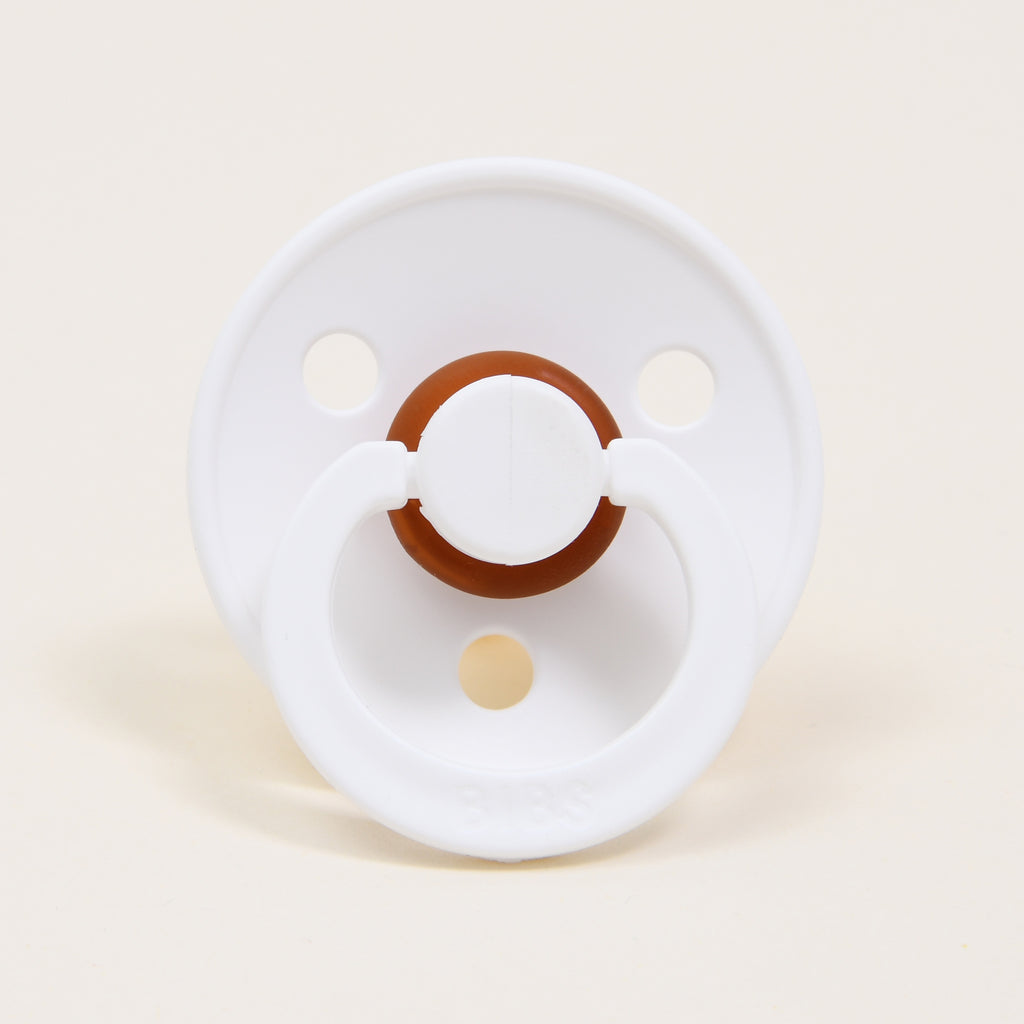 Bibs Pacifier 2 Pack | White – Baby Beau and Belle